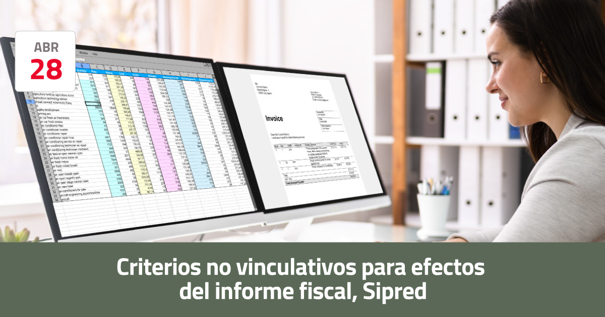 Criterios no vinculativos para efectos del informe fiscal, Sipred