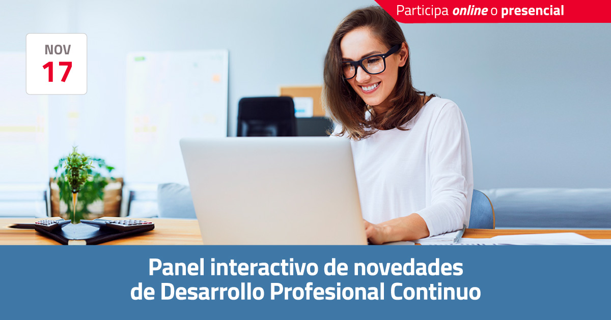 Panel interactivo de novedades de Desarrollo Profesional Continuo