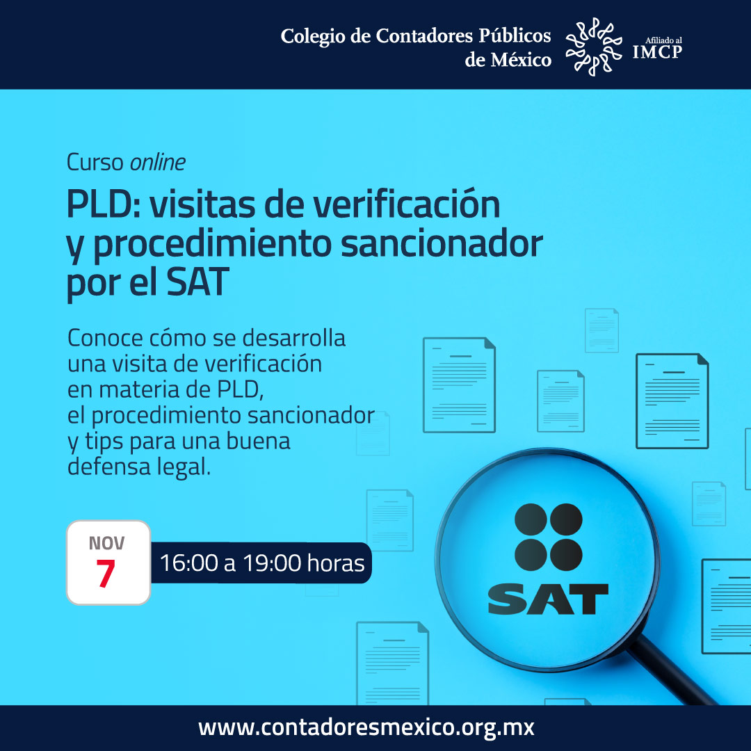 PLD: Visitas de verificación y procedimiento sancionador por el SAT