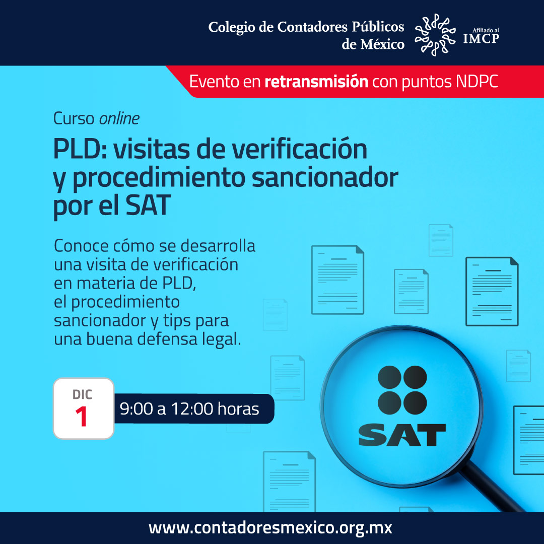 PLD: visitas de verificación y procedimiento sancionador por el SAT
