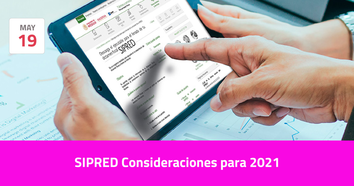 SIPRED Consideraciones para 2021