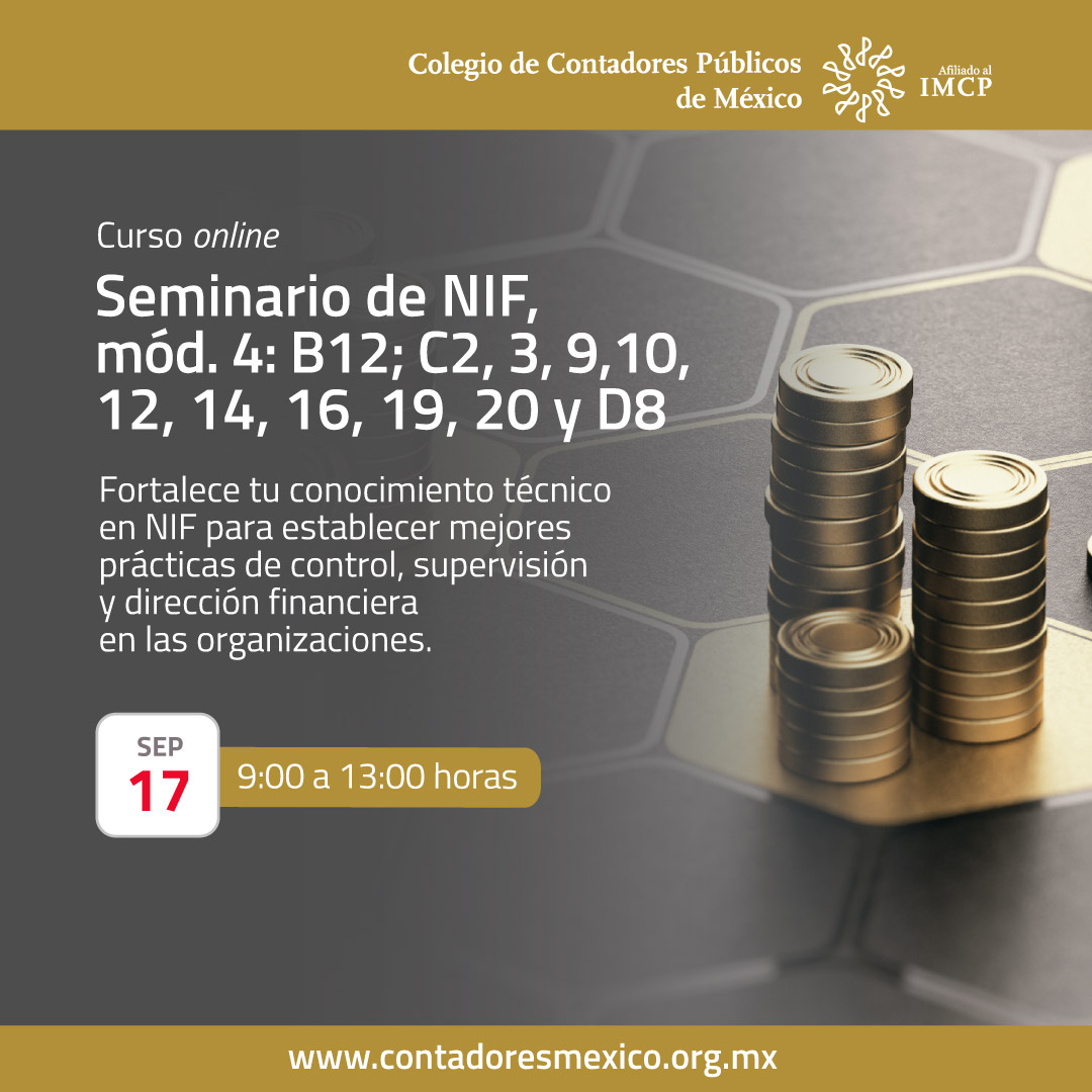Seminario de NIF, mód. 4: B12; C2, 3, 9, 10, 12, 14, 16, 19, 20 y D8