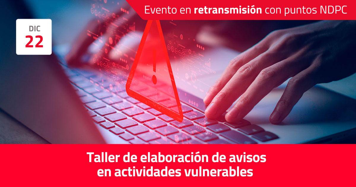 Taller de elaboración de avisos en actividades vulnerables